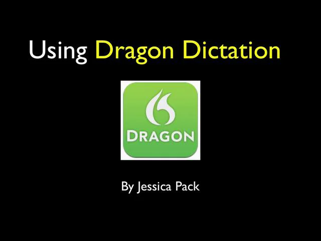 Tutorial: Dragon Dictation