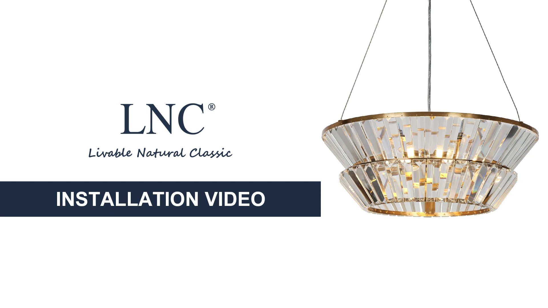 LNC Feinaqy 3-Light 19.7" Modern Two-Tier Fluted Crystal Chandelier, Gold - Contemporary ...