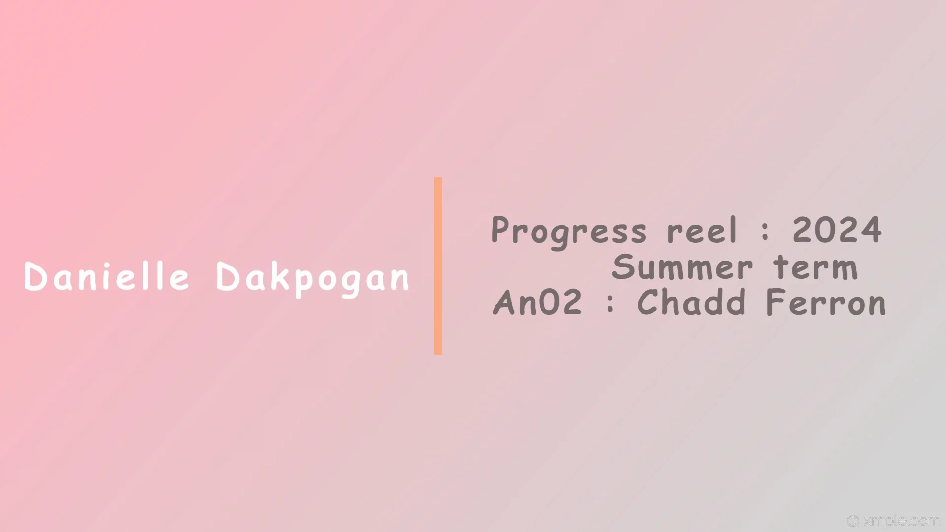 Original progress reel