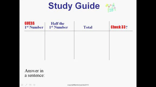 Guess & Check Tables on Vimeo