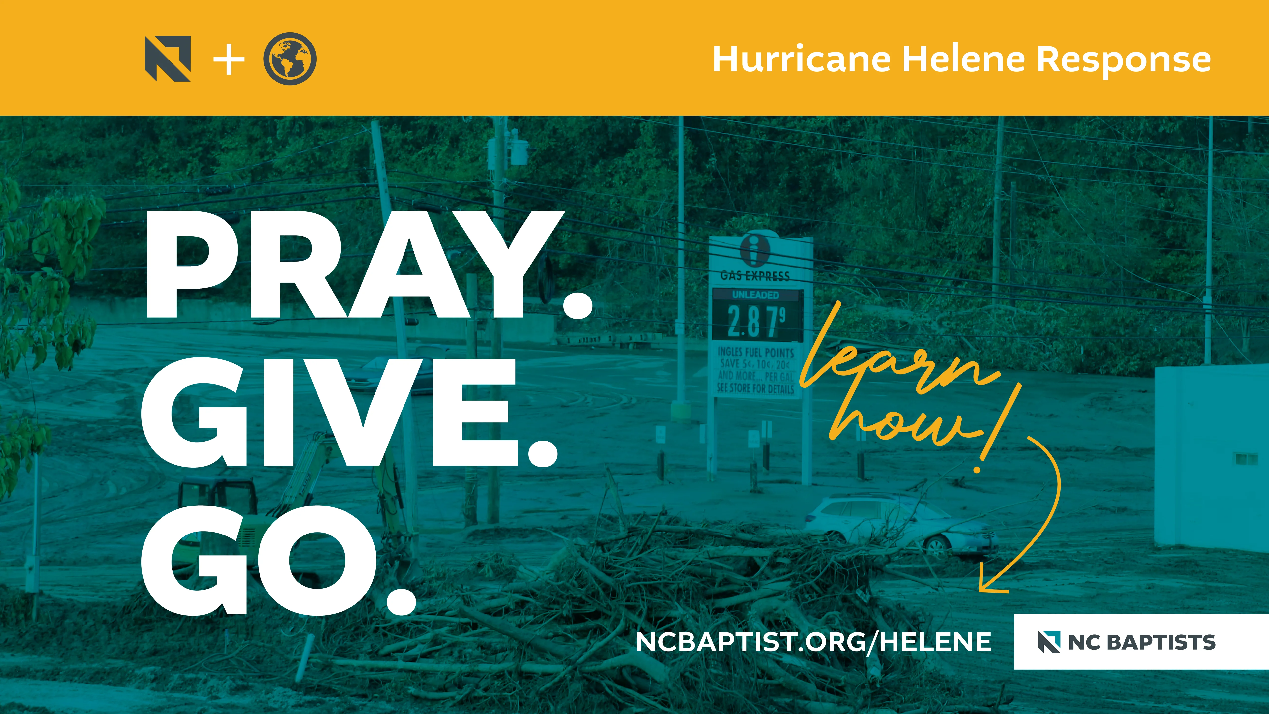 Hurricane Helene: Pray. Give. Go.