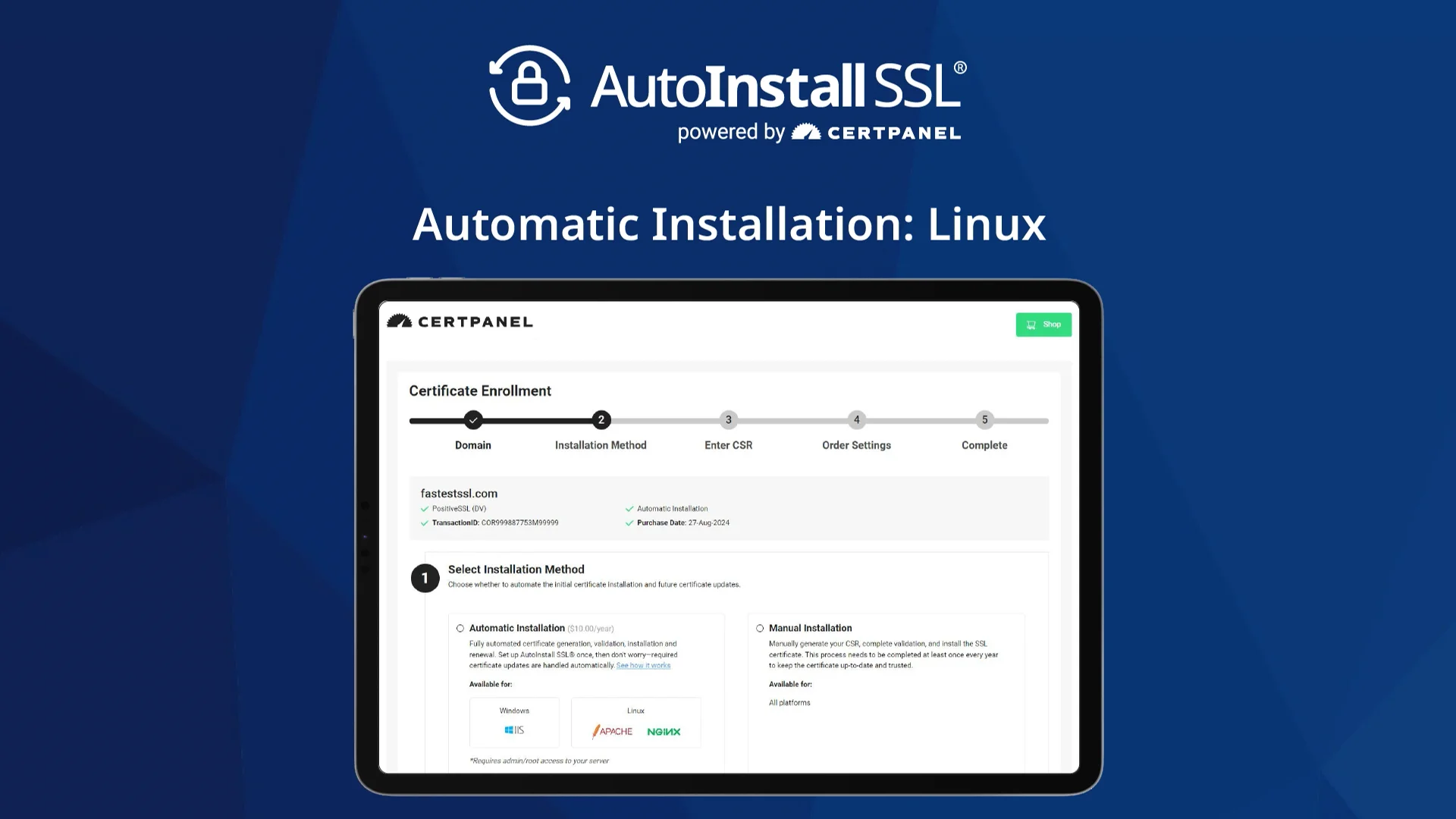 AutoInstall SSL Linux Demo
