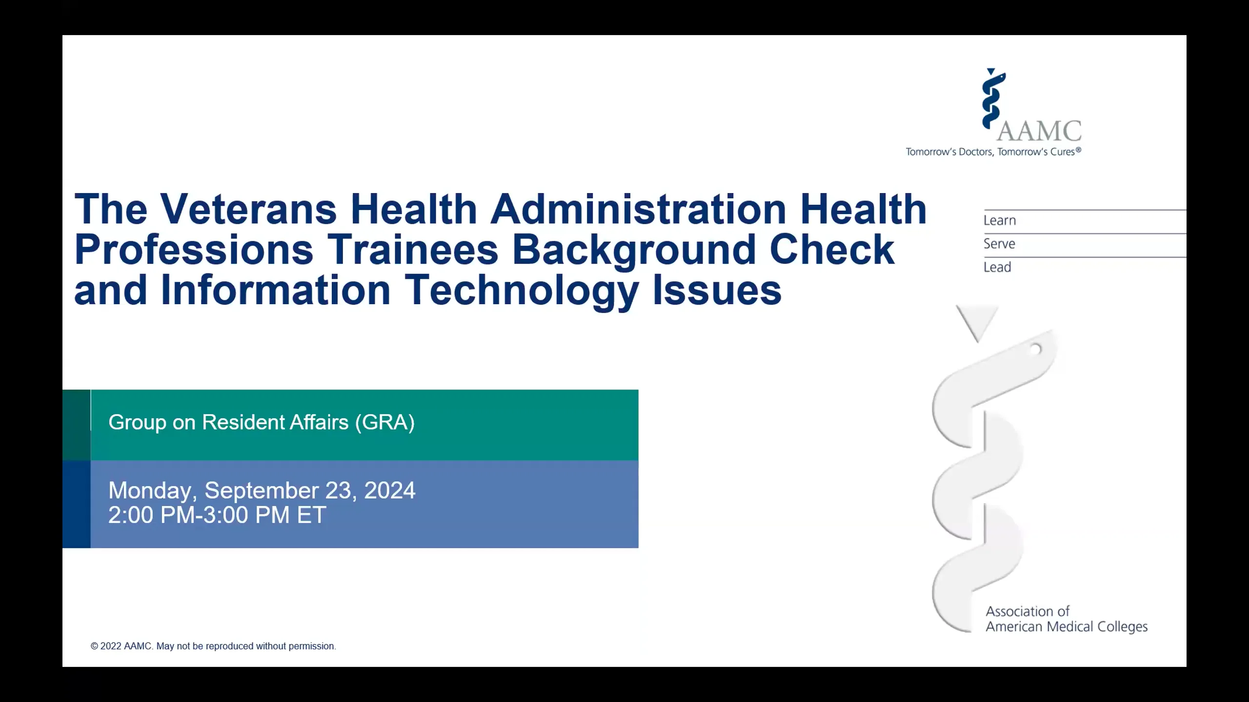 September 23 The Veterans Health Administration Health Professions ...