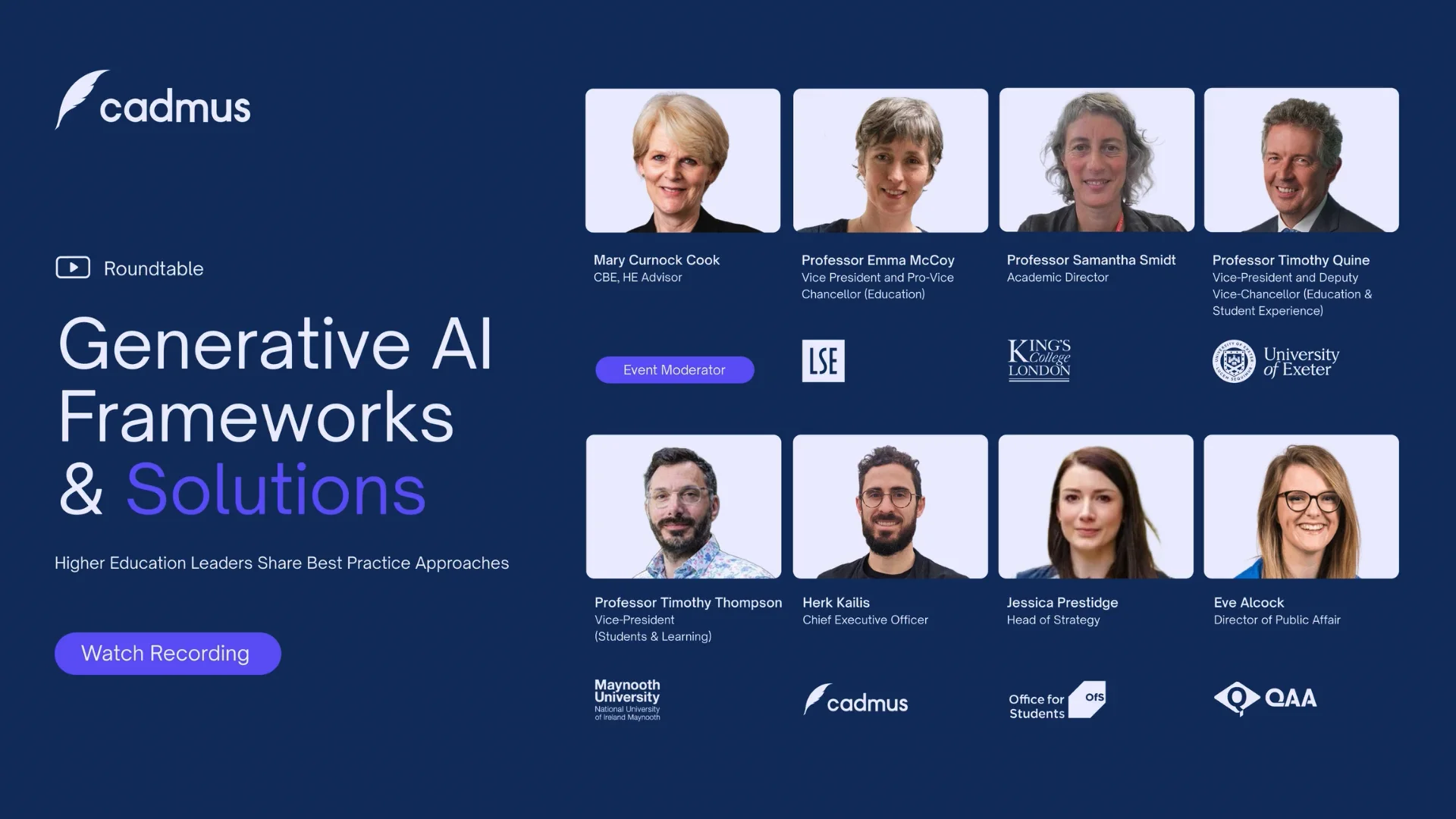 Generative AI Frameworks & Solutions: Higher Education Leaders Share ...