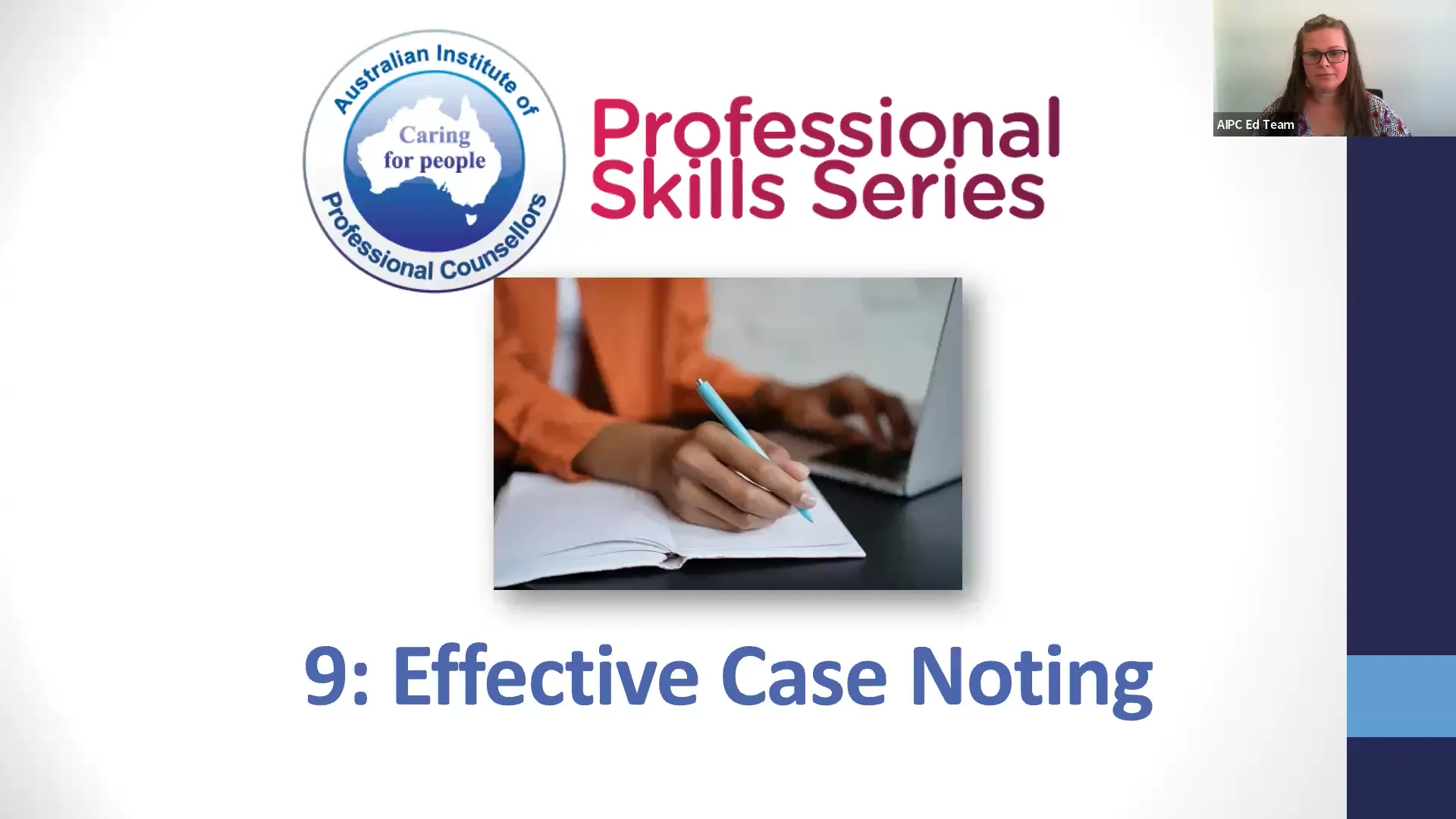 9. Effective Notetaking and Case Noting