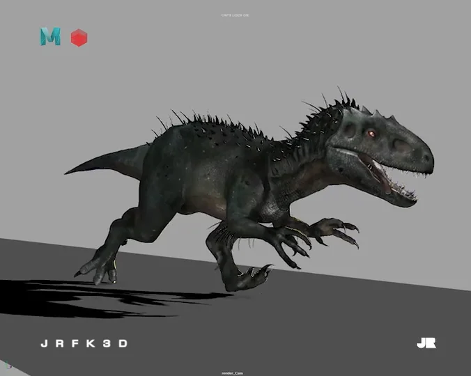 Dinosaur, Walk, trot and Run cycles / 3D Animation / Truon CG Rig