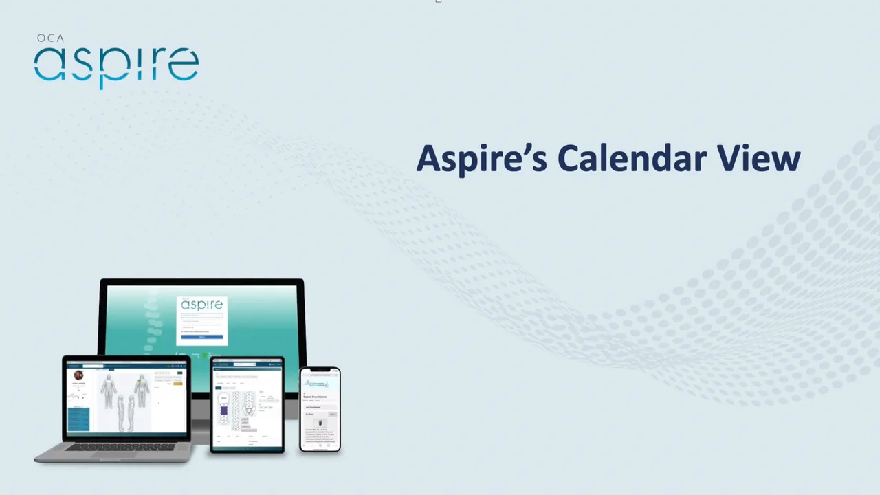 Aspire's Calendar View