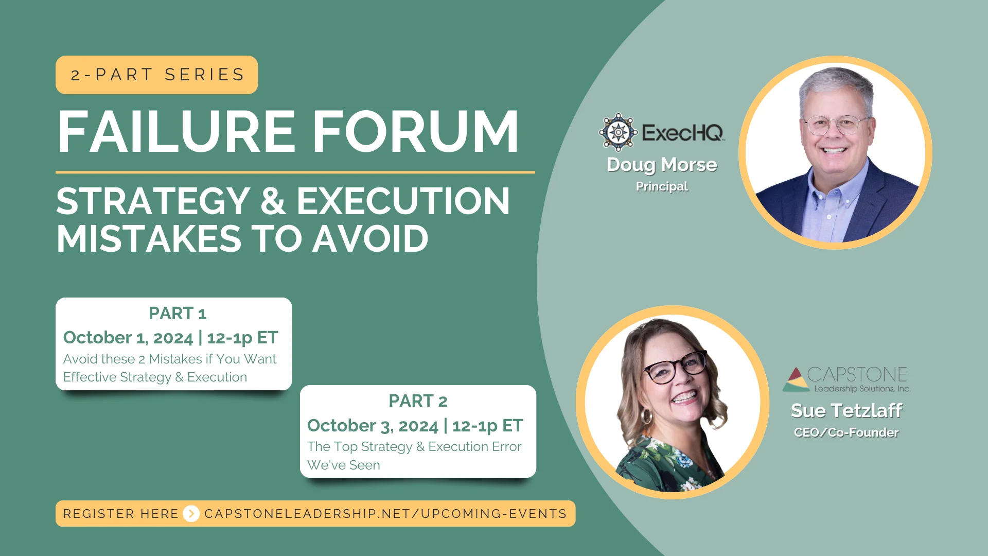 Failure Forums Part 1 (Oct 1, 2024)