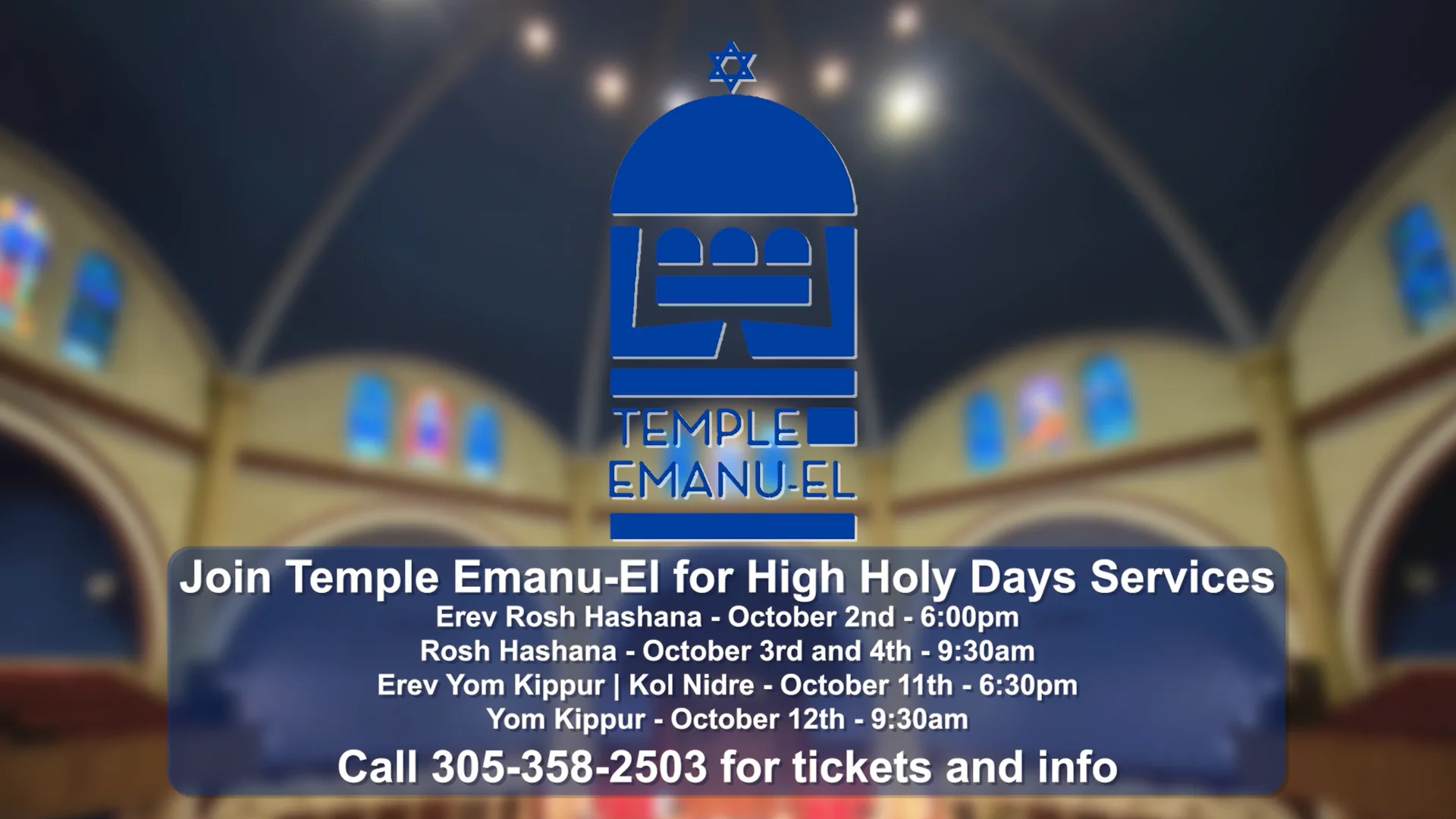 Temple Emanuel-El High Holy Days 2024 | 5785