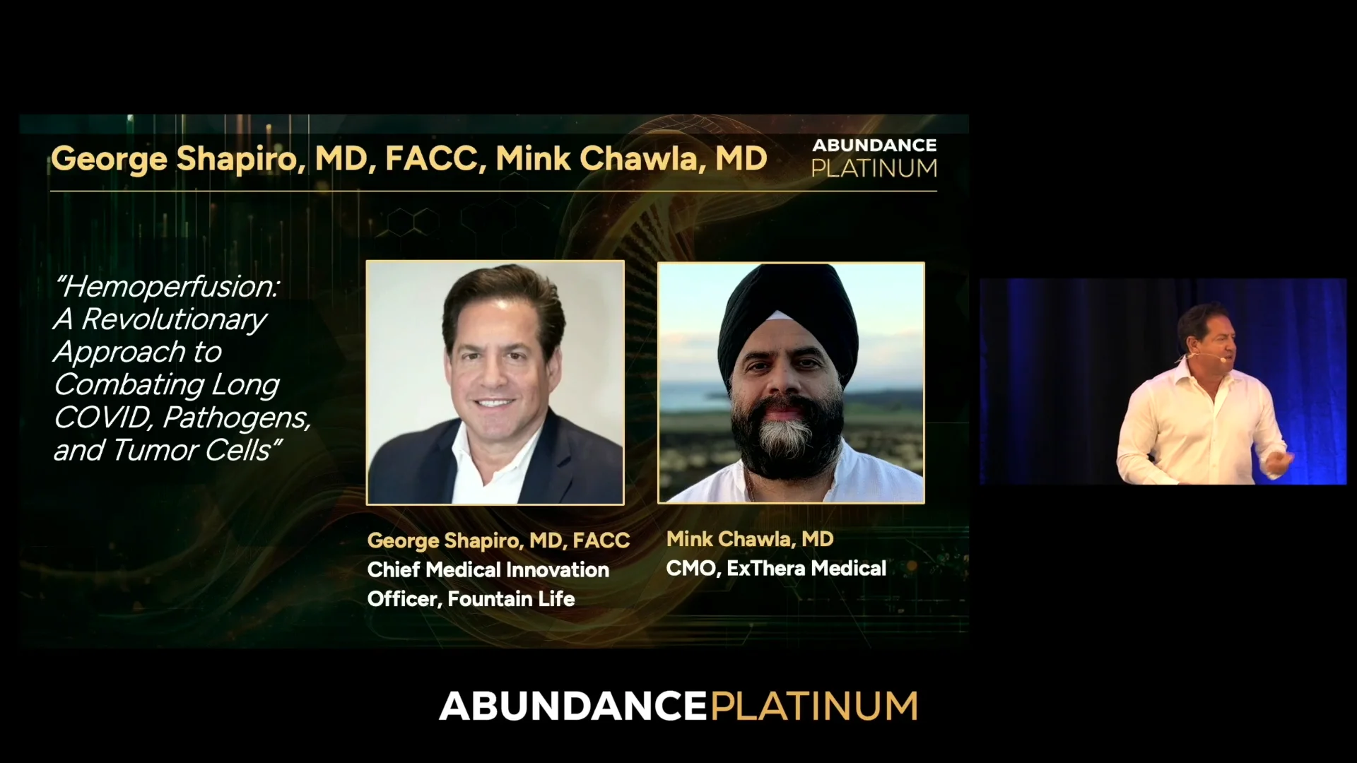 Dr Mink and Dr George Shapiro at Abundance360 Platinum - Sept 2024