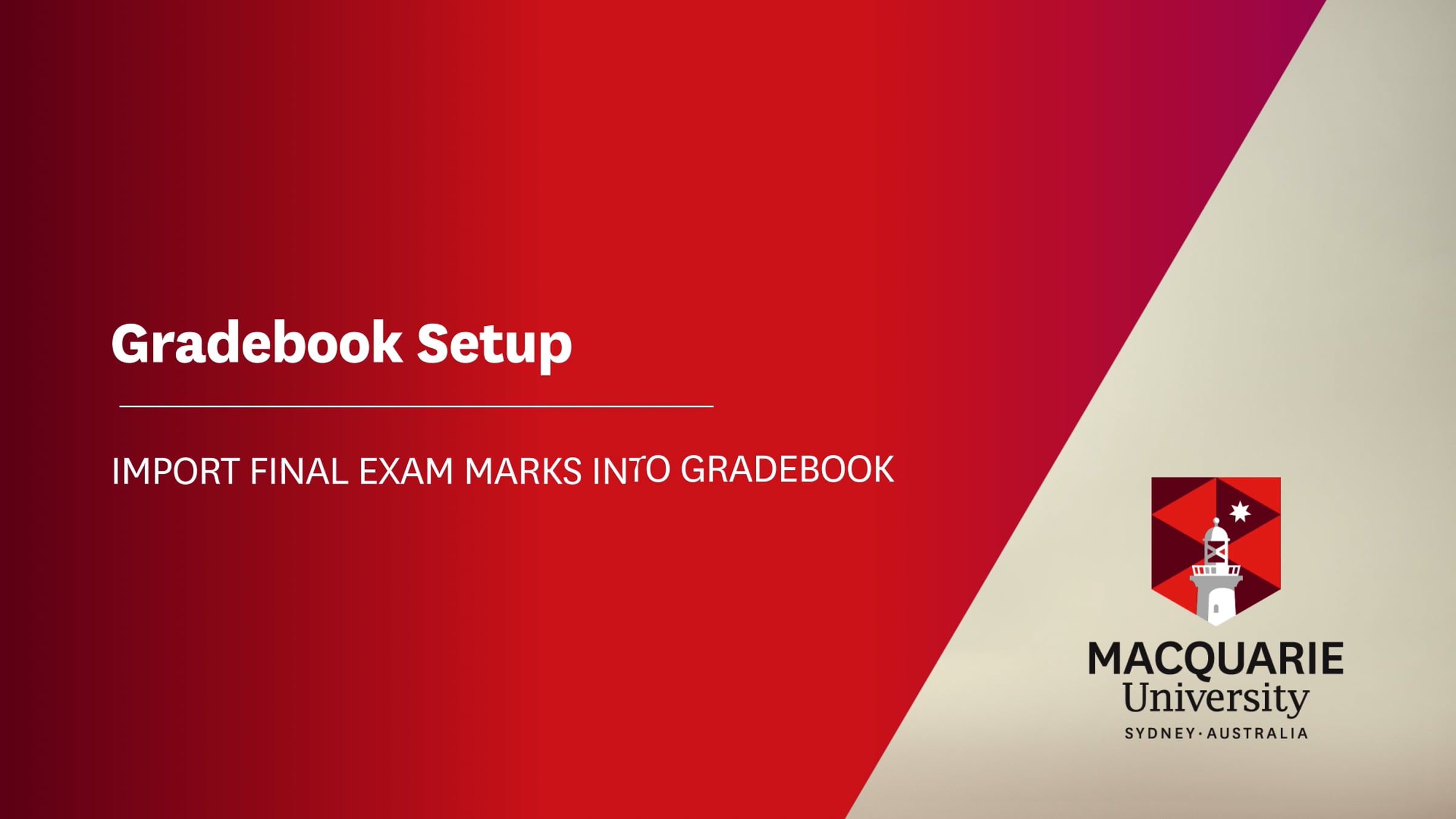 Finalise Results - Import final exam marks into Gradebook