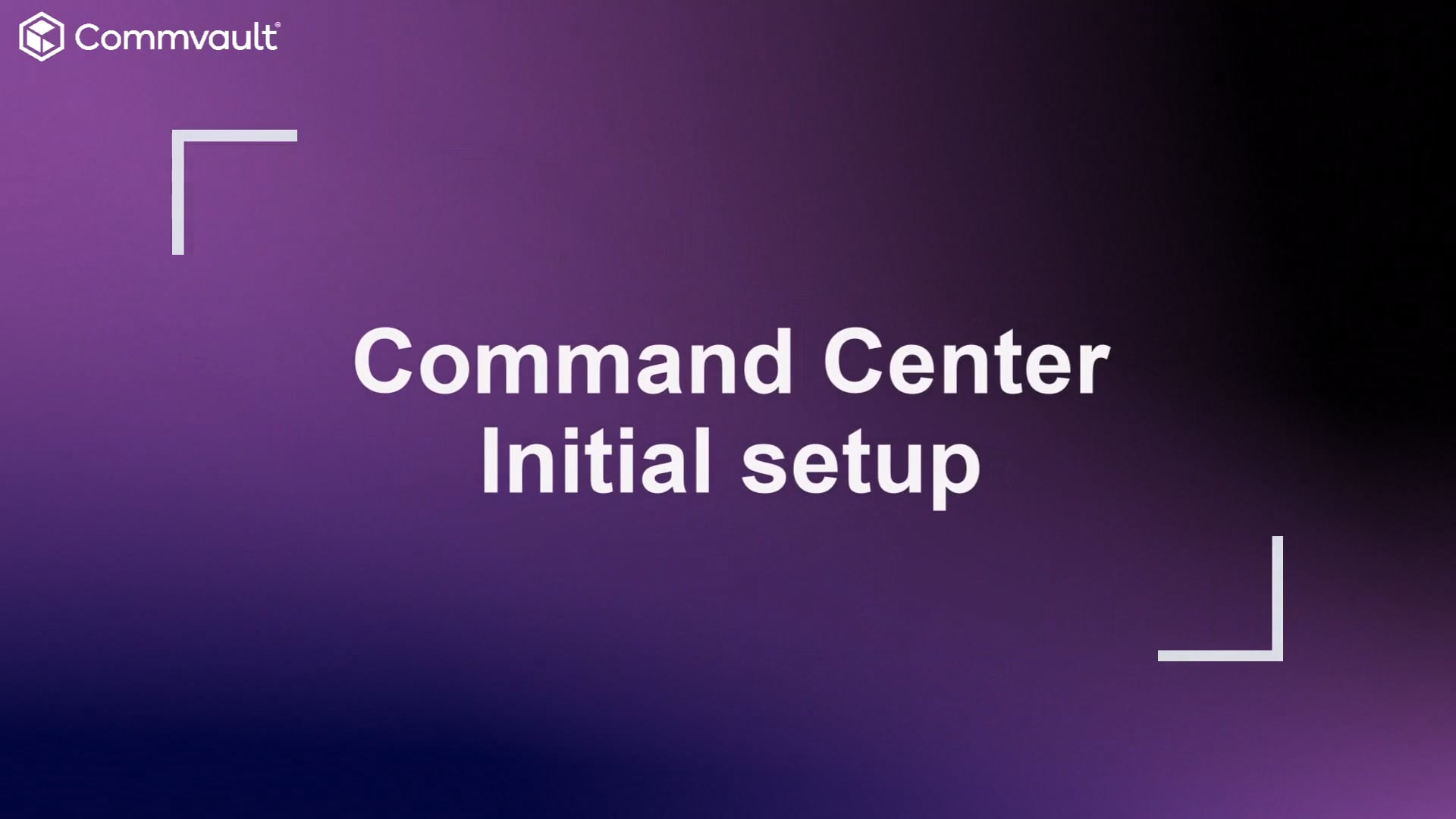 Commvault Command Center Core Setup