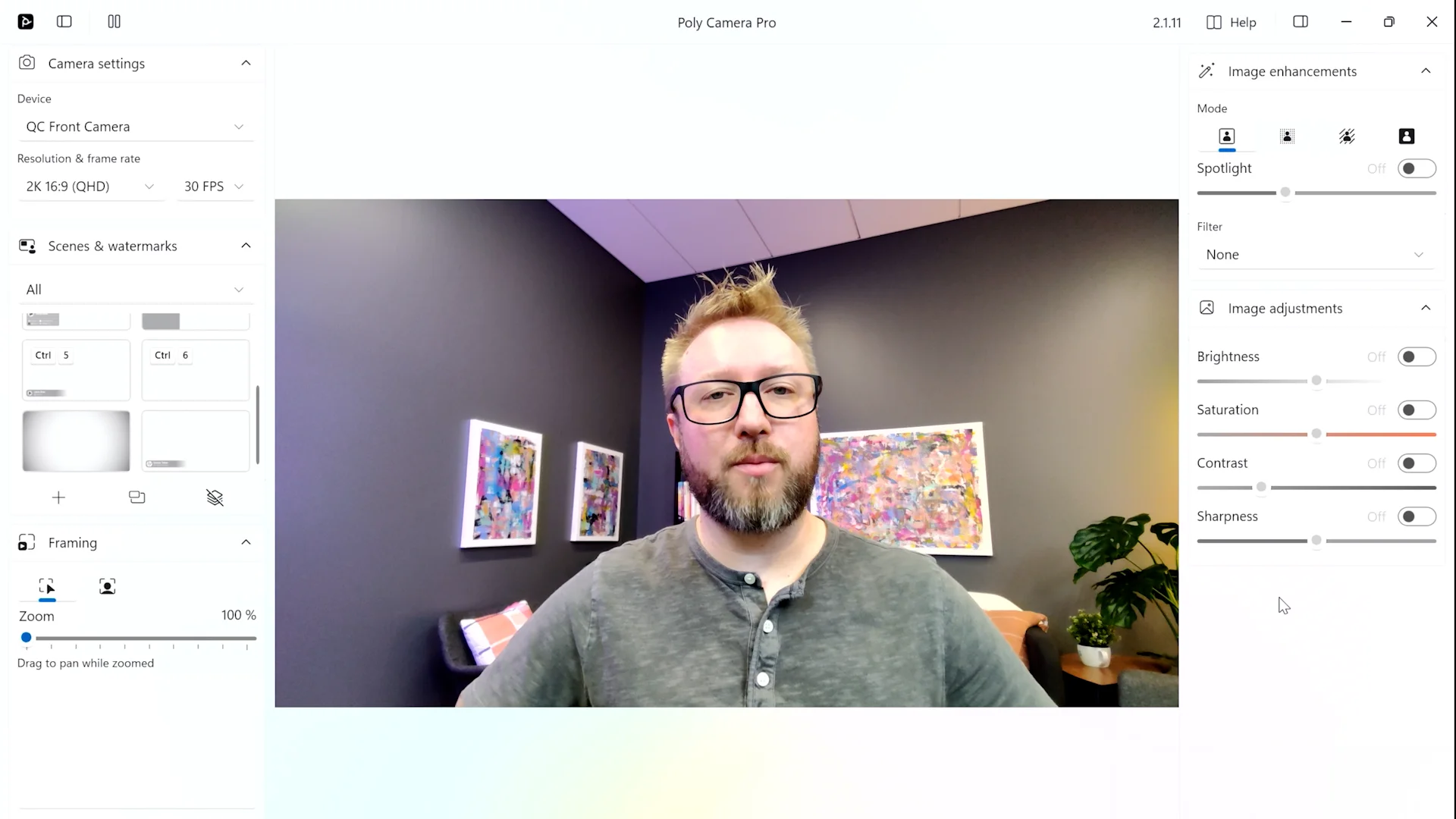 Present a professional image with Poly Camera Pro