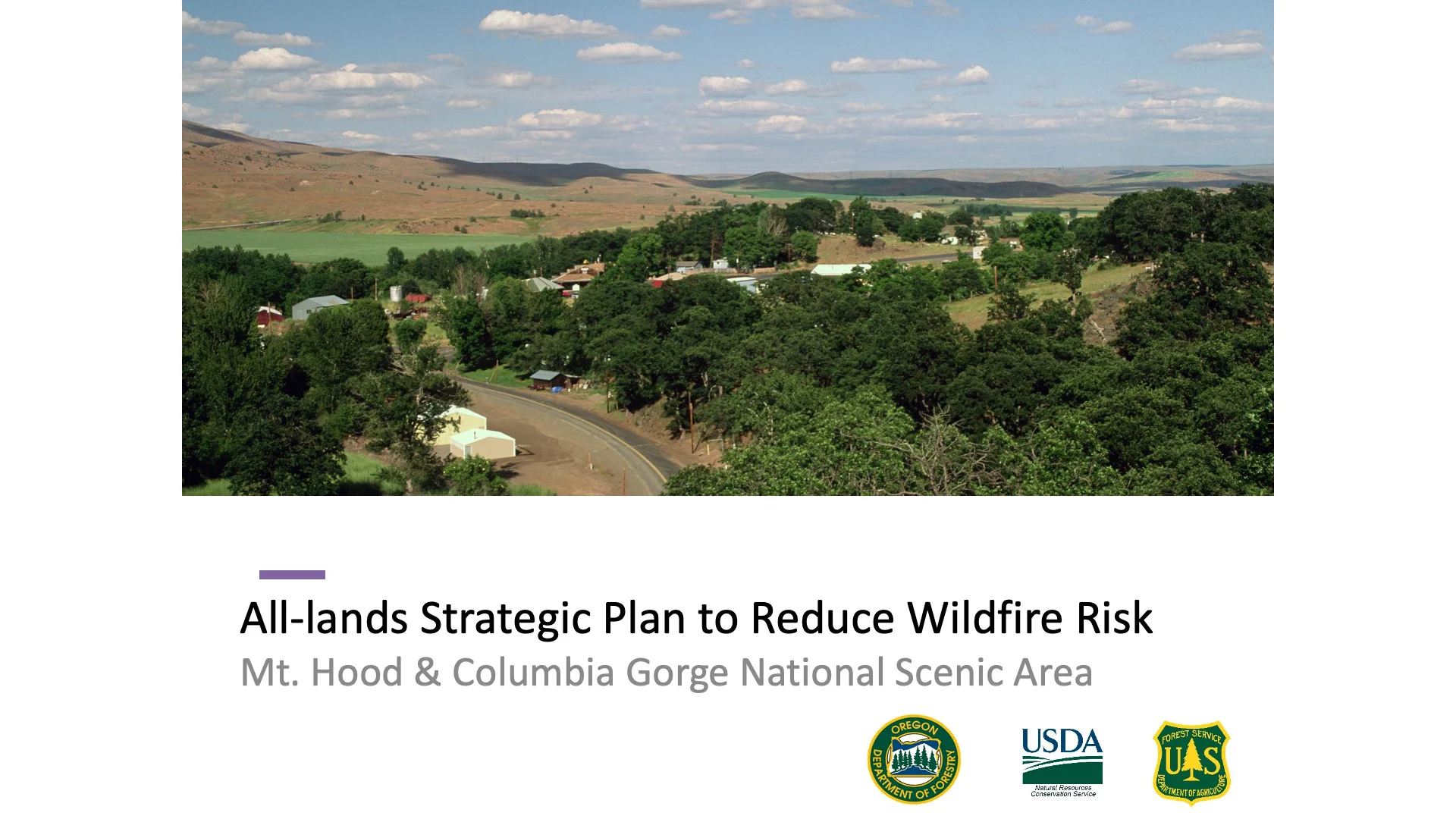 All-lands Strategic Plan to Reduce Wildfire Risk