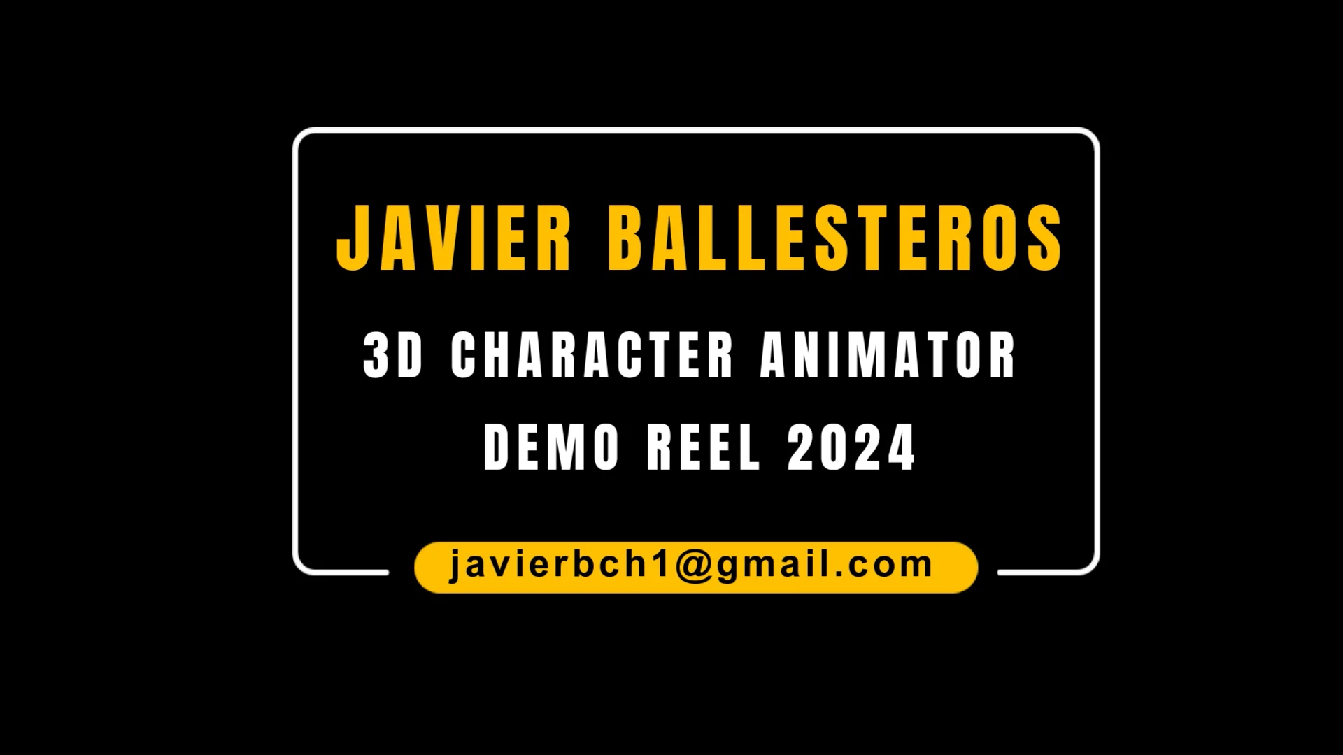 Javier Ballesteros / Animation Demo Reel 2024