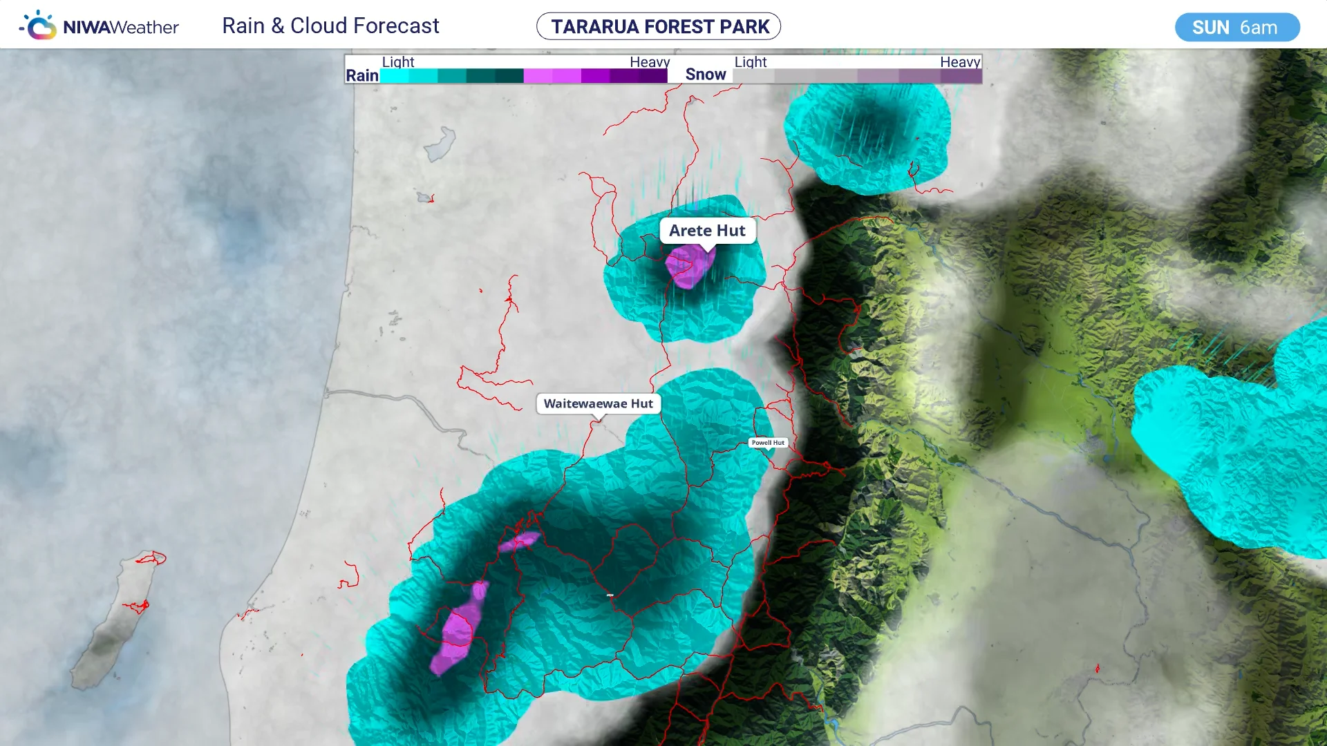 Tararua Forest Park Weather Outlook