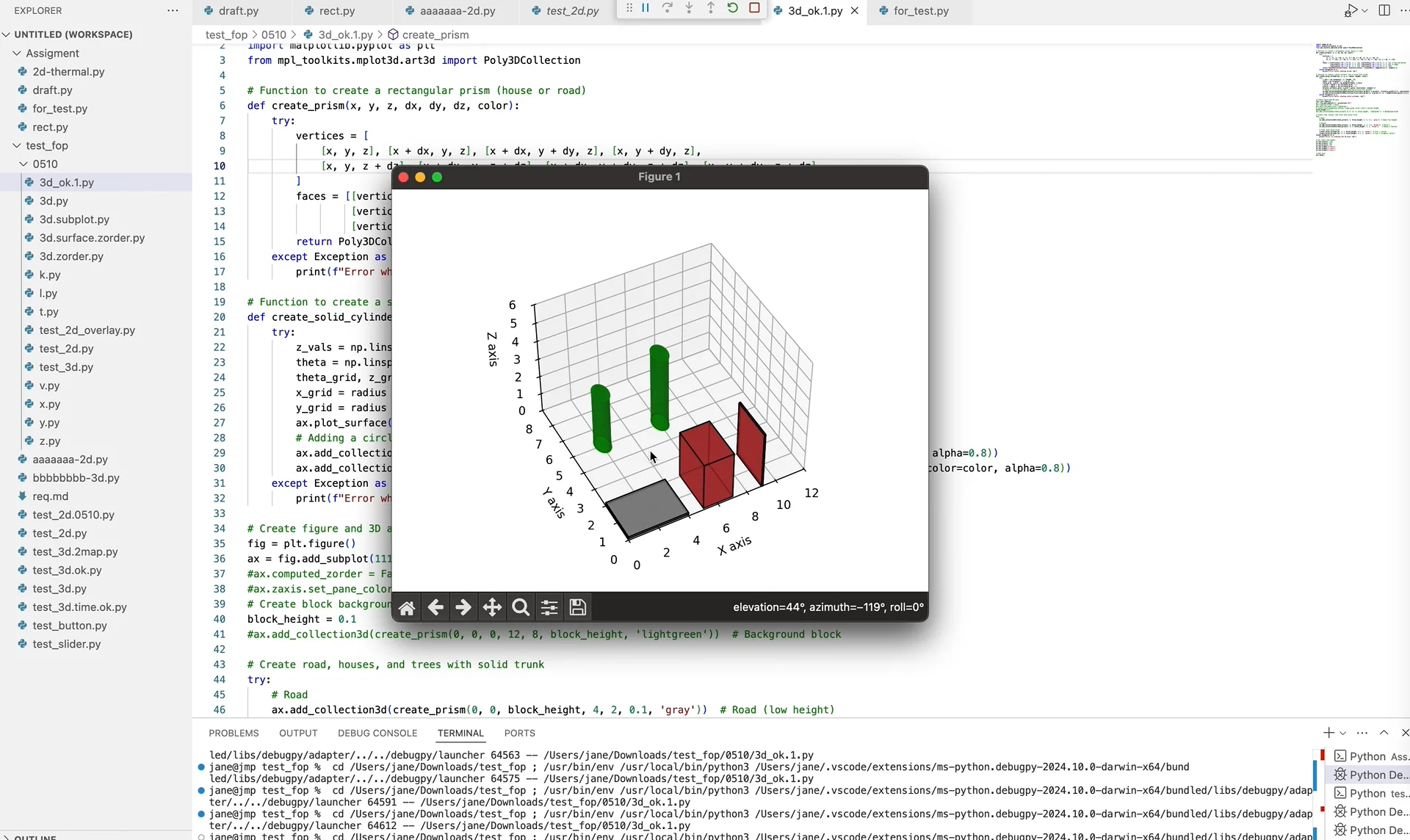 Build 3D Map using matplotlib