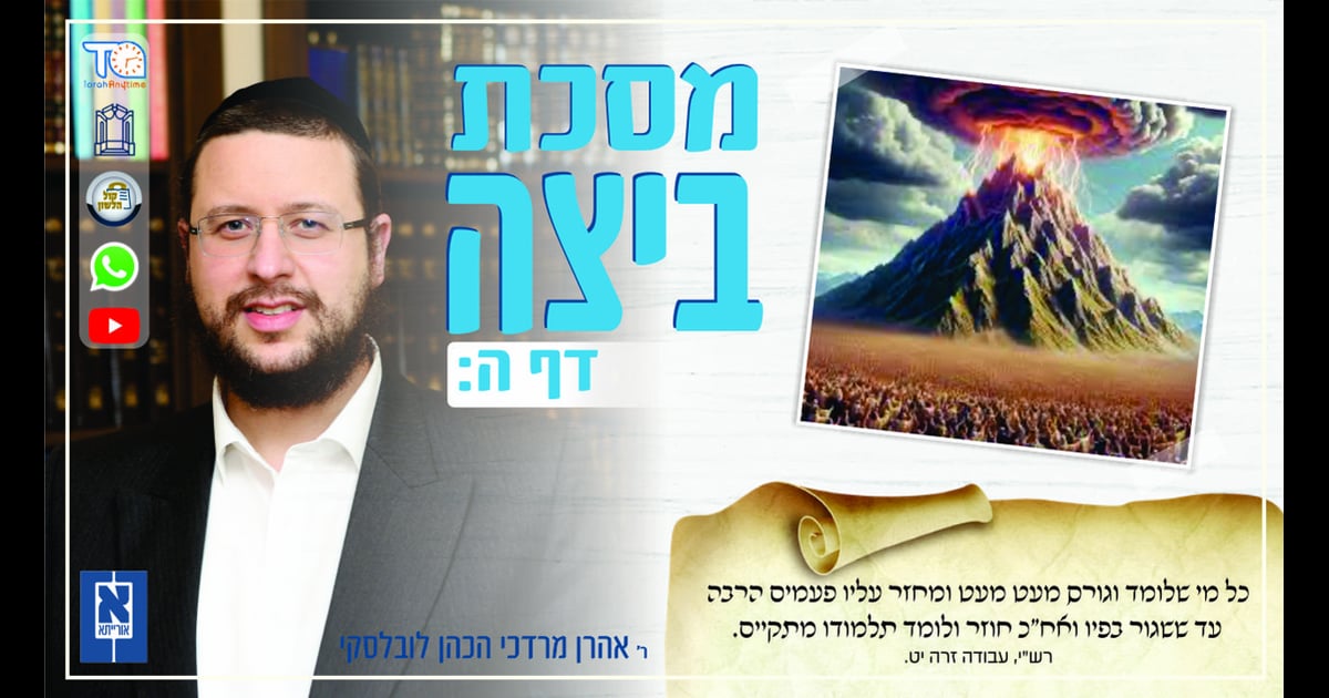 R' Aron Mordechai Lubelsky | Beitzah Daf 5b - Oraysa