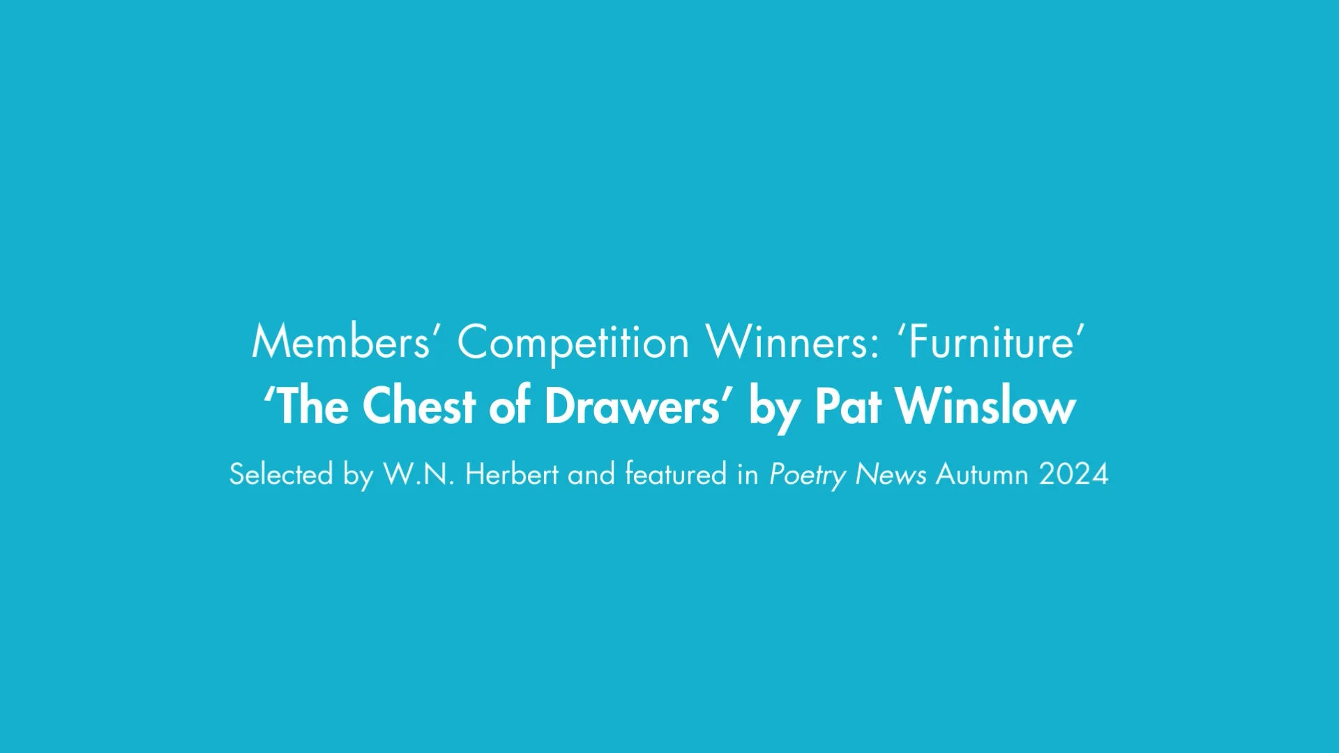 'The Chest of Drawers' by Pat Winslow: Members' Competition Winners ...