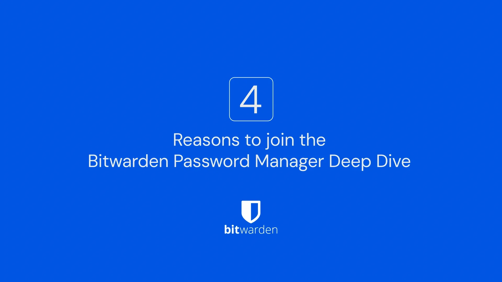 Password Manager Deep Dive Sizzle Reel
