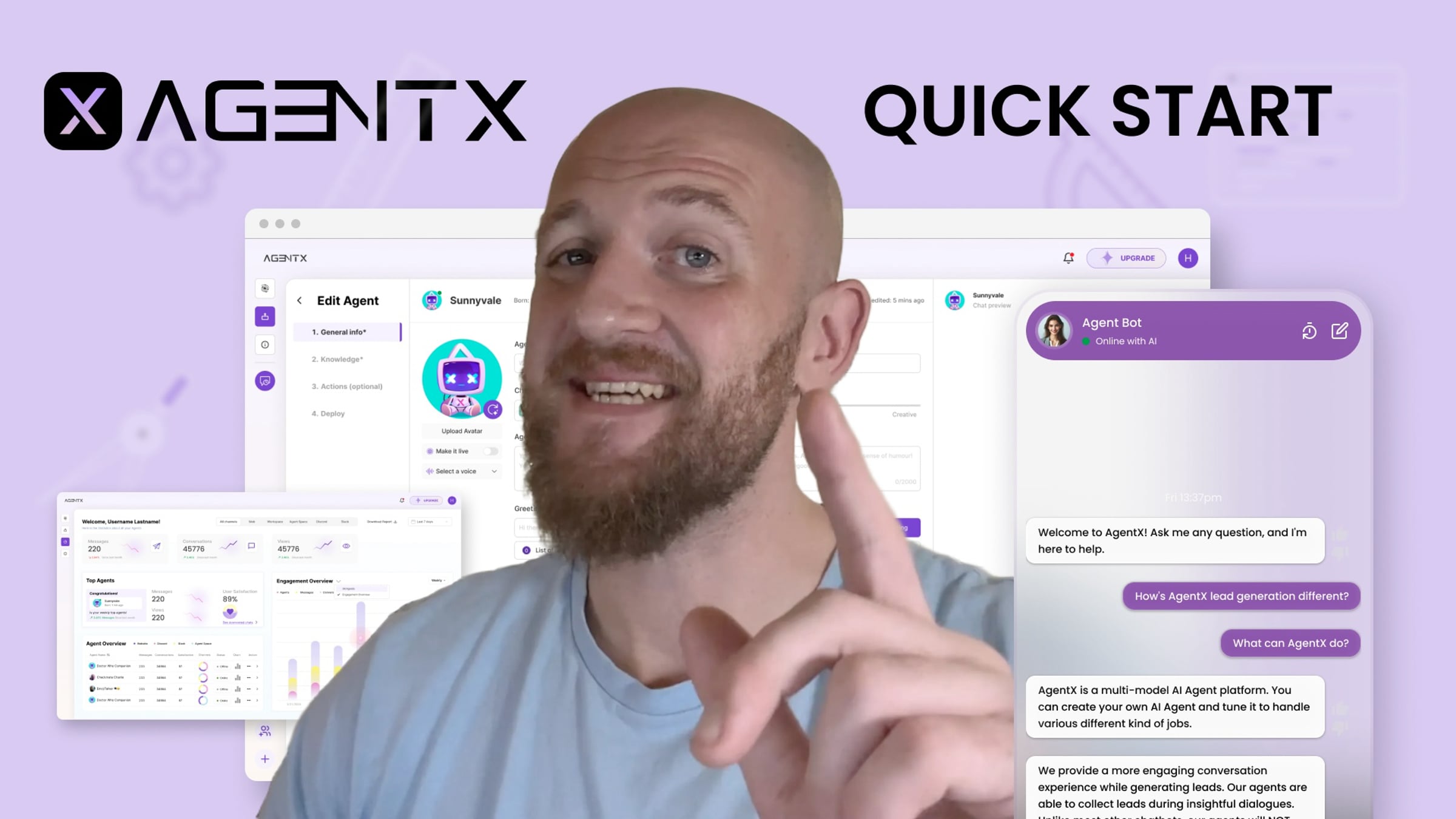 How to build AI Agent on AgentX and deploy to your website in two minutes