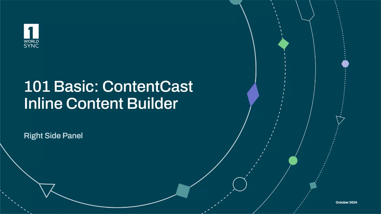 101 Basic: Rich Content Inline Content Builder Rig... - 1WorldSync ...