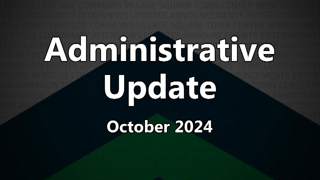 Administrative Update (October 2024)