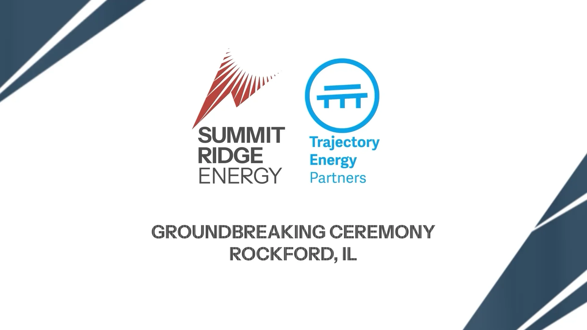 Summit Ridge Energy x Trajectory Energy Partners Groundbreaking Ceremony
