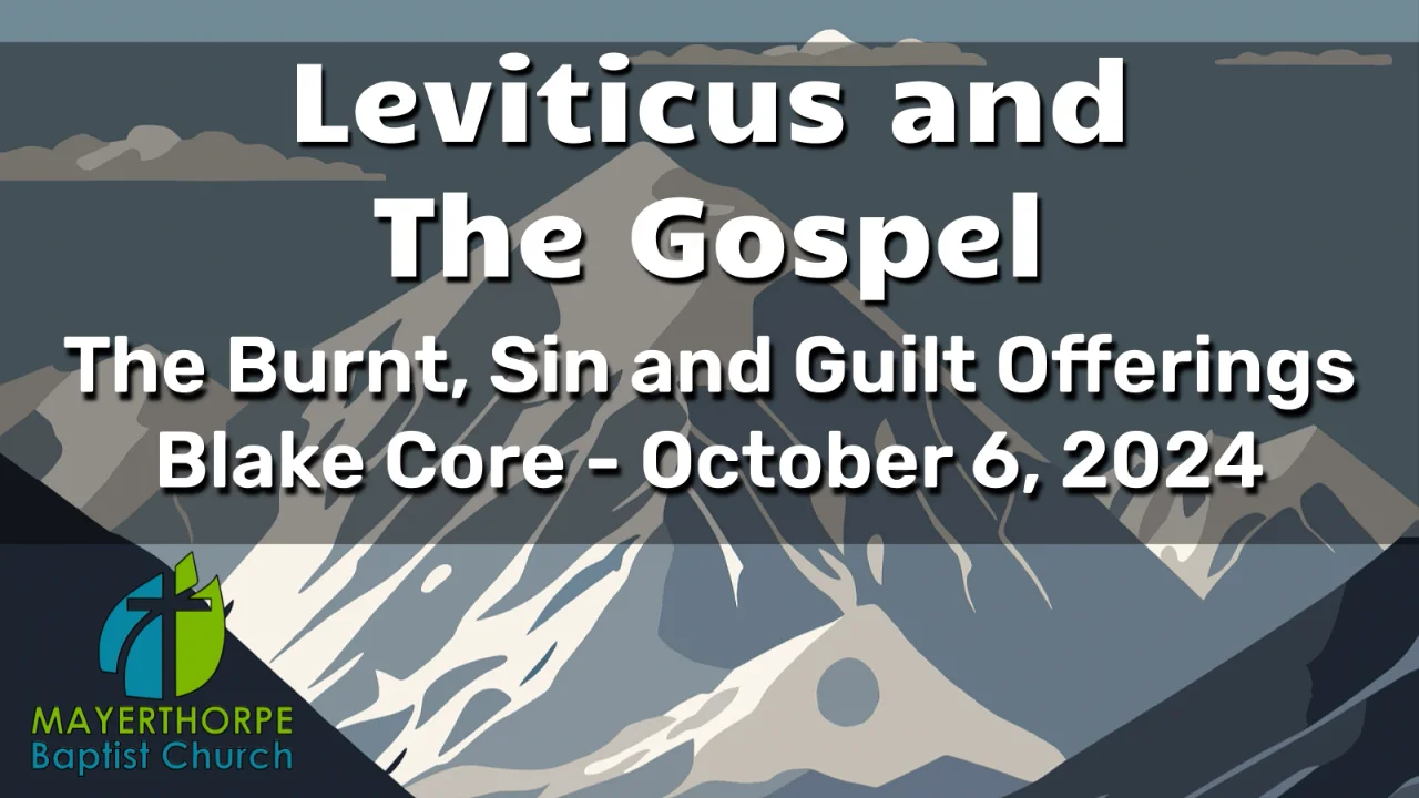 The Burnt, Sin, and Guilt Offerings - Blake Core