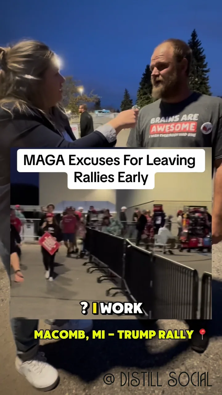 INTERVIEWS WITH MAGA s LEAVING A TRUMP RALLY EARLY