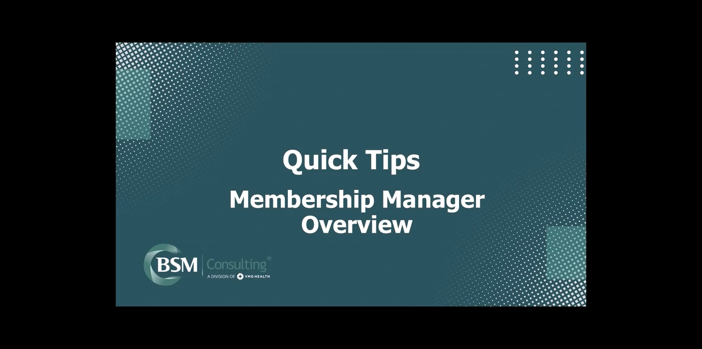 Membership Manager Overview
