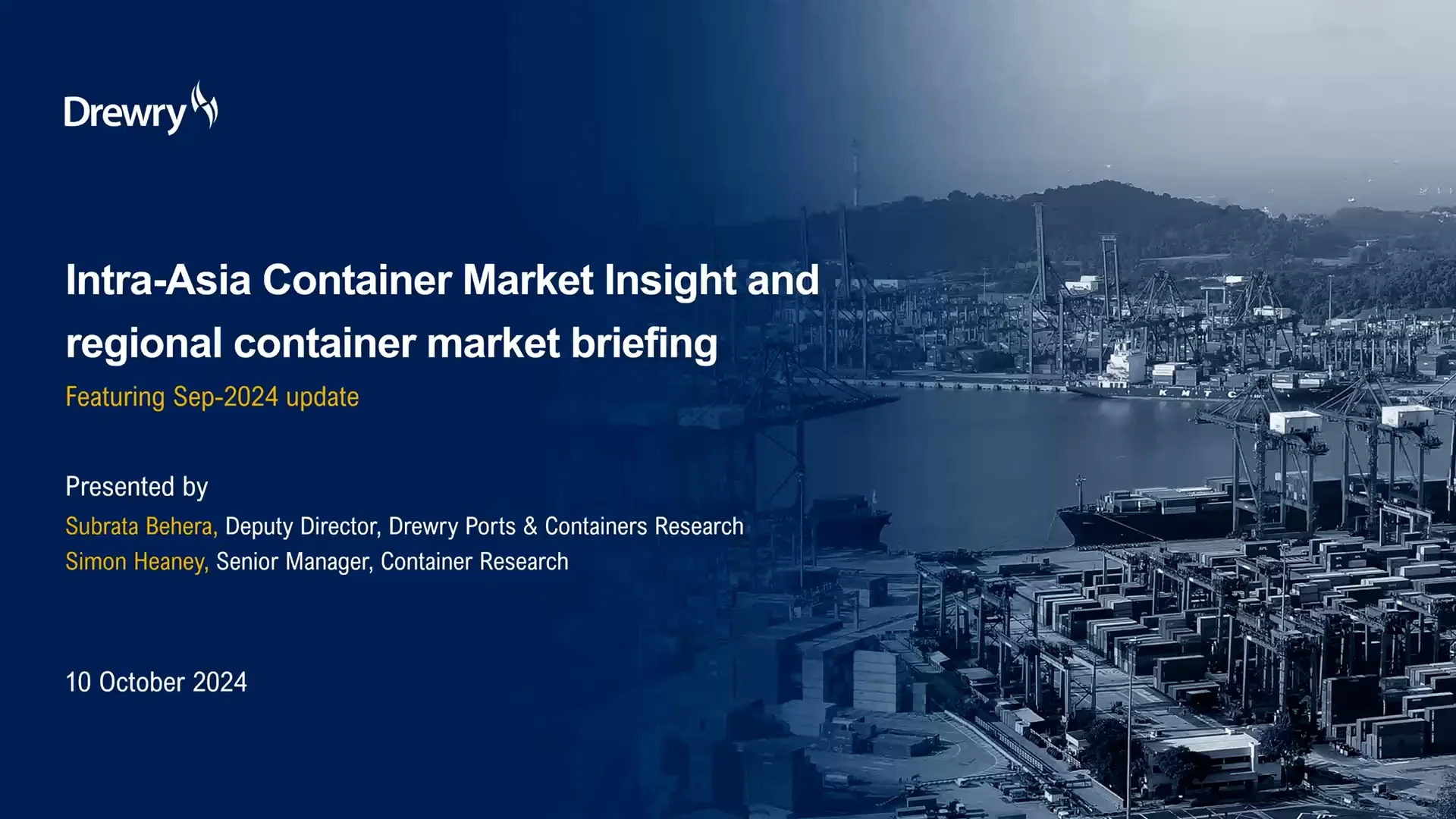 Webinar - Intra-Asia Container Market Update - Oct 2024 -English session