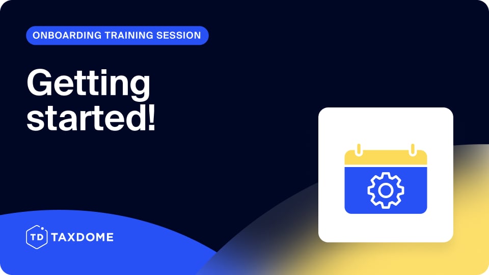 Onboarding training session 1: Getting started