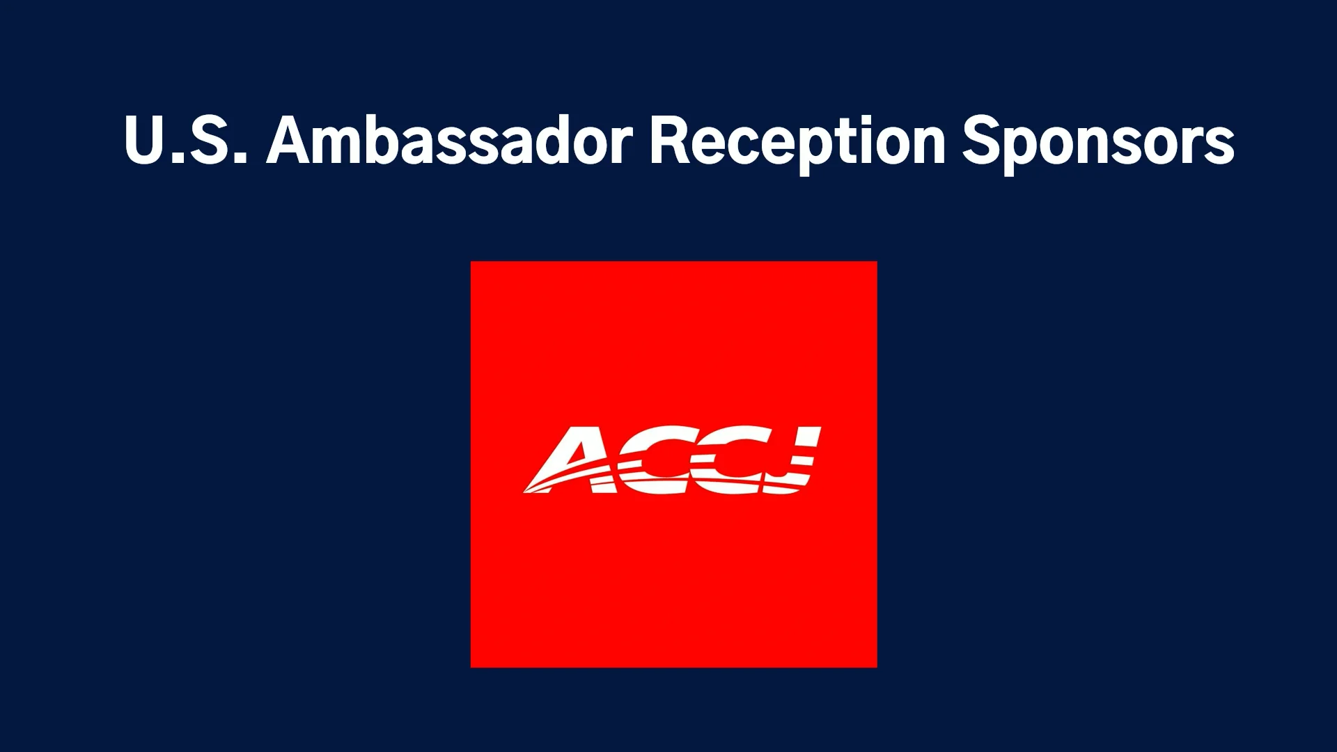 U.S. Ambassador Reception Sponsors