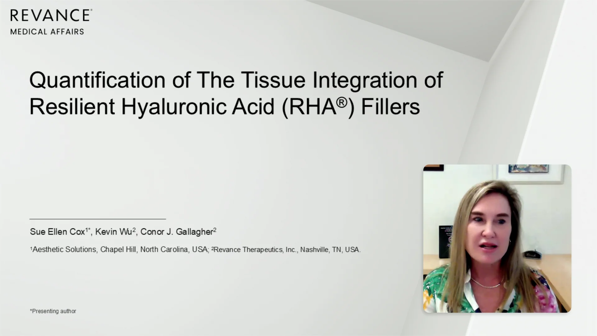 Revance - Quantification of the Tissue Integration of Resilient ...