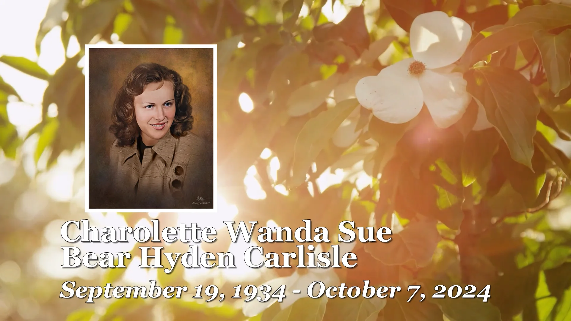 Charolette Wanda Sue Bear Hyden Carlisle - Morgan & Nay Charlotte ...