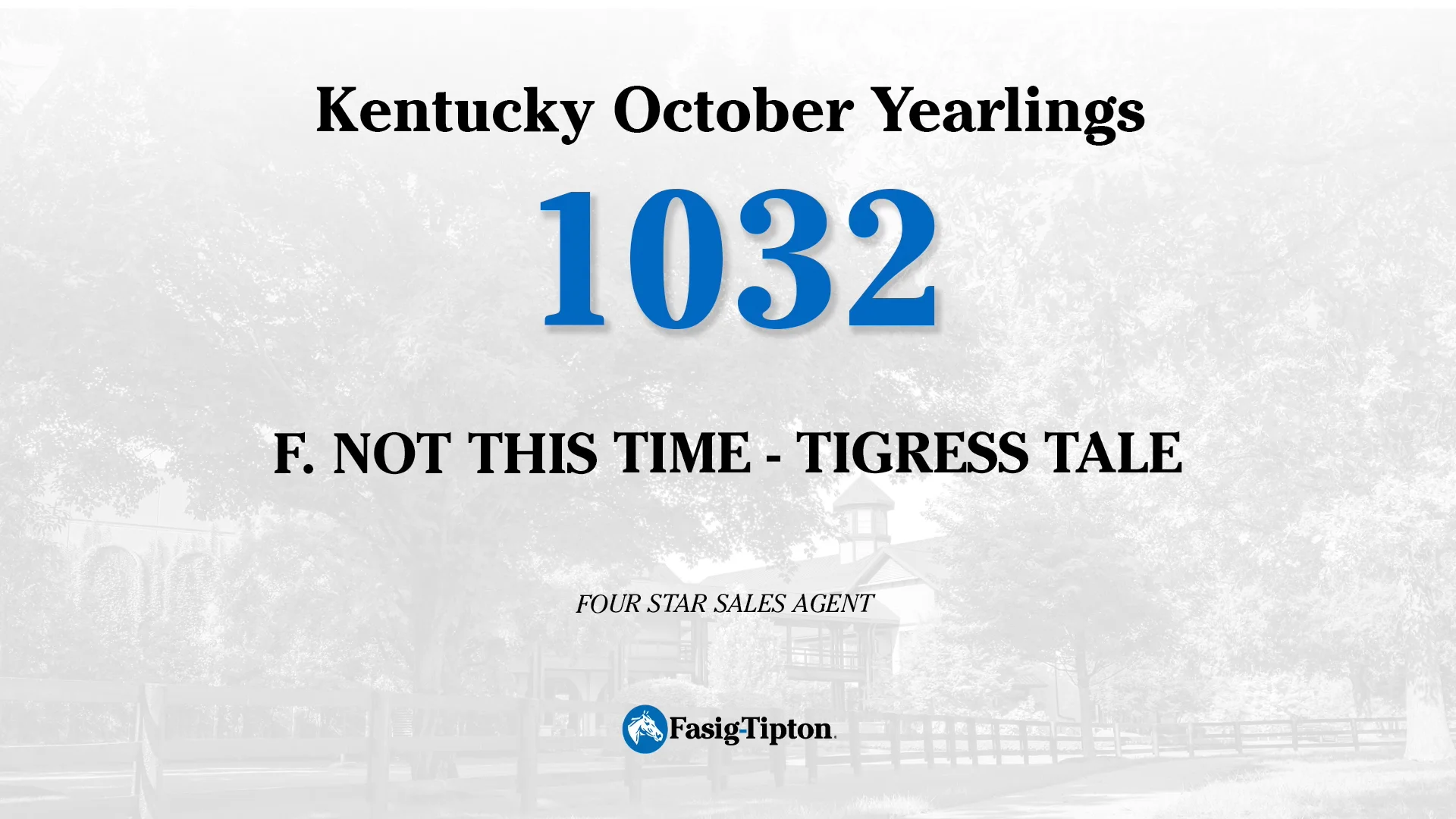 Hip 1032 - FTKOCT24 - Not This Time - Tigress Tale