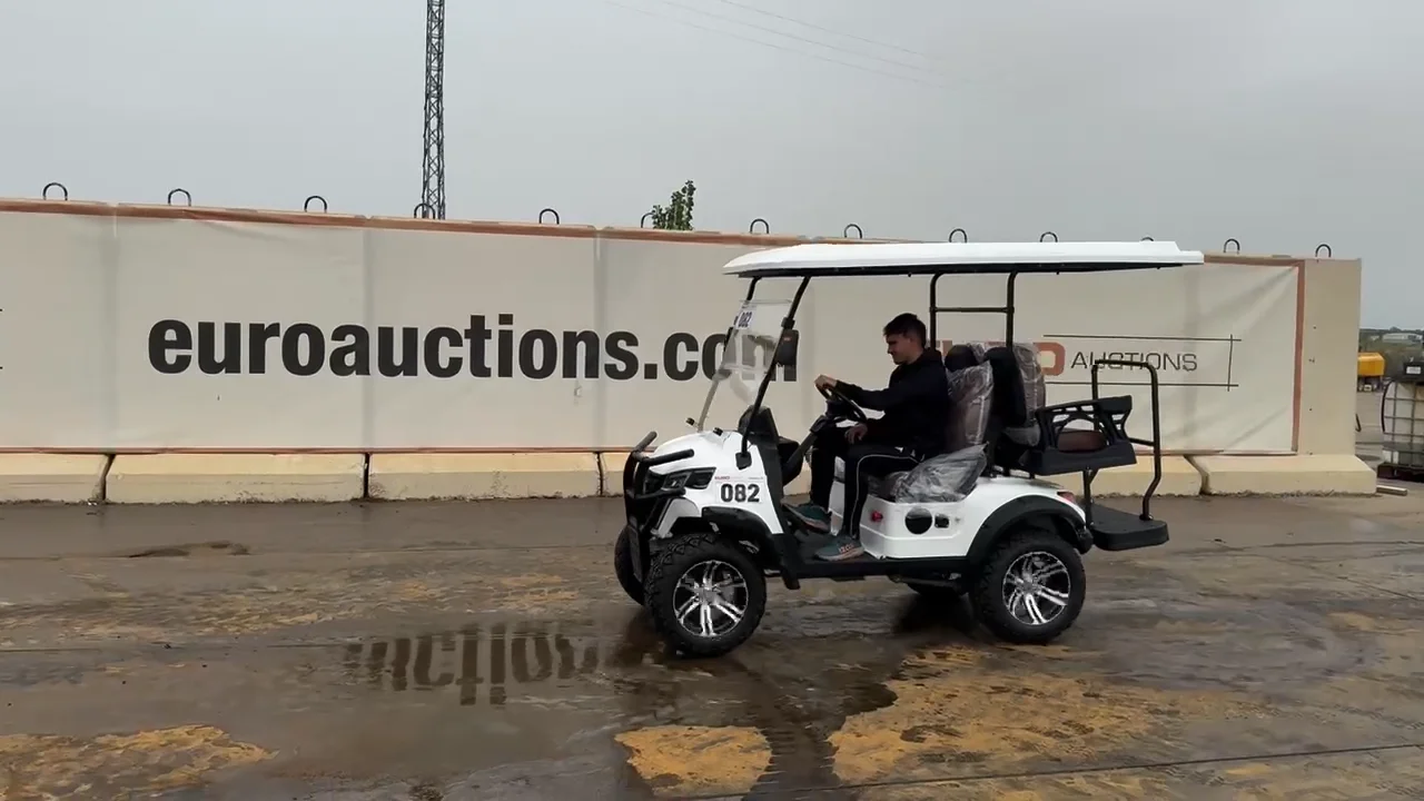 ZXK Electric Golf Cart, 4 Seater, Multi-media Reversing Camera, Folding ...