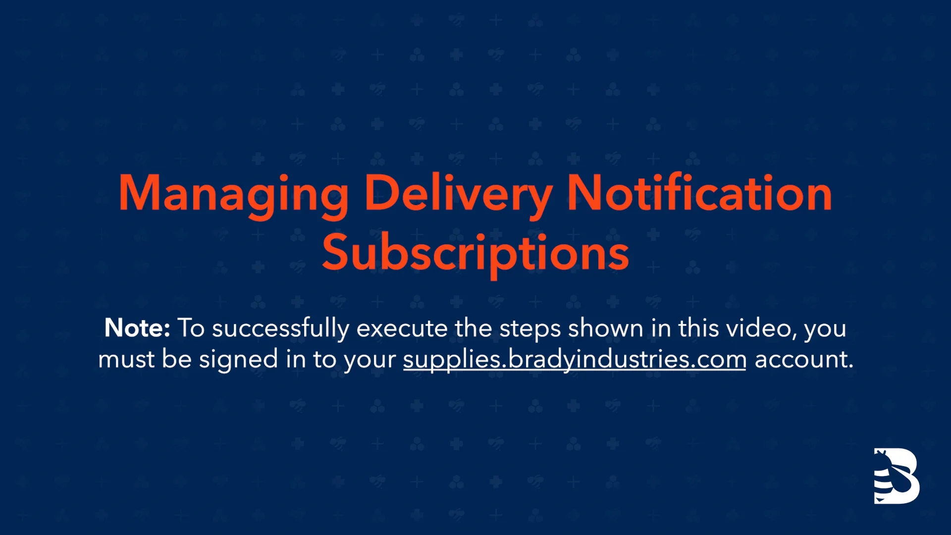 Managing Delivery Notification Subscriptions