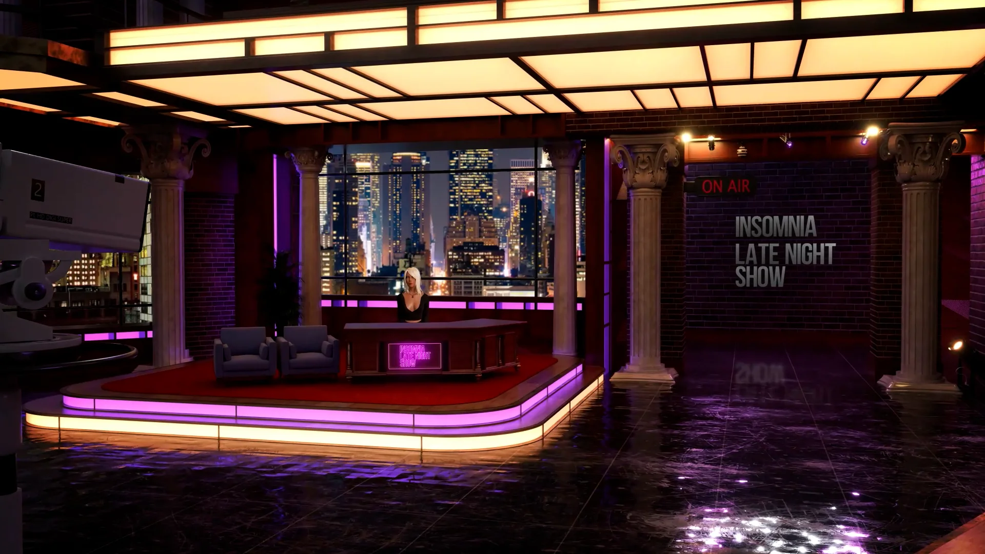 Virtual Late Night Studio- 1st test- NOT good :-)