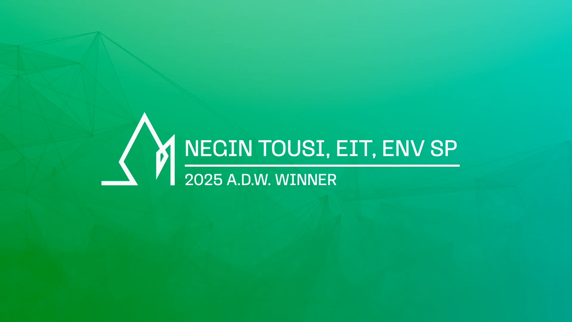 2025 Allen D. Williams Scholarship Award Winner - Negin Tousi, EIT, ENV SP