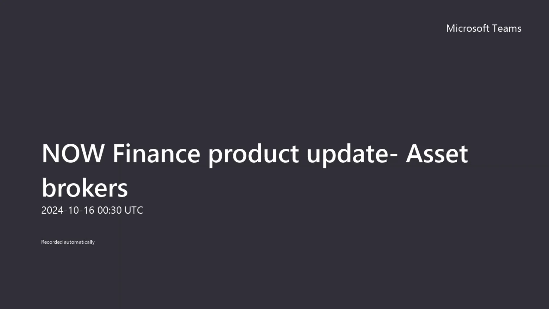[webinar recording] NOW Finance product update for Asset brokers ...