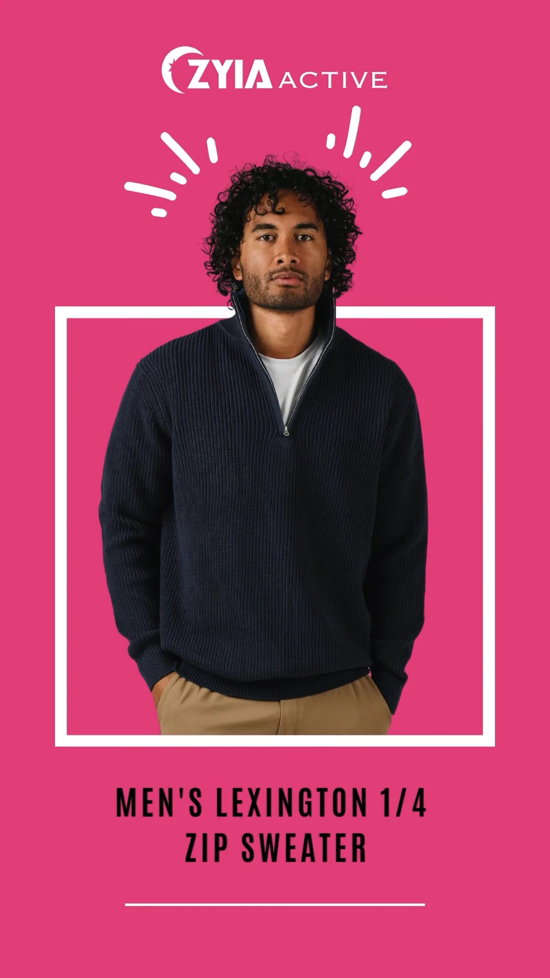 Men's Lexington 1/4 Zip Sweater | Navy #19501 | Black #19502