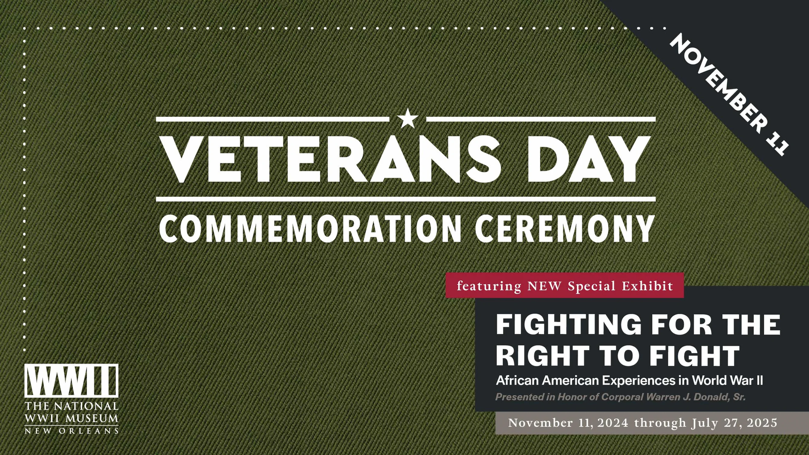 Veterans Day Commemoration Ceremony | November 11, 2024