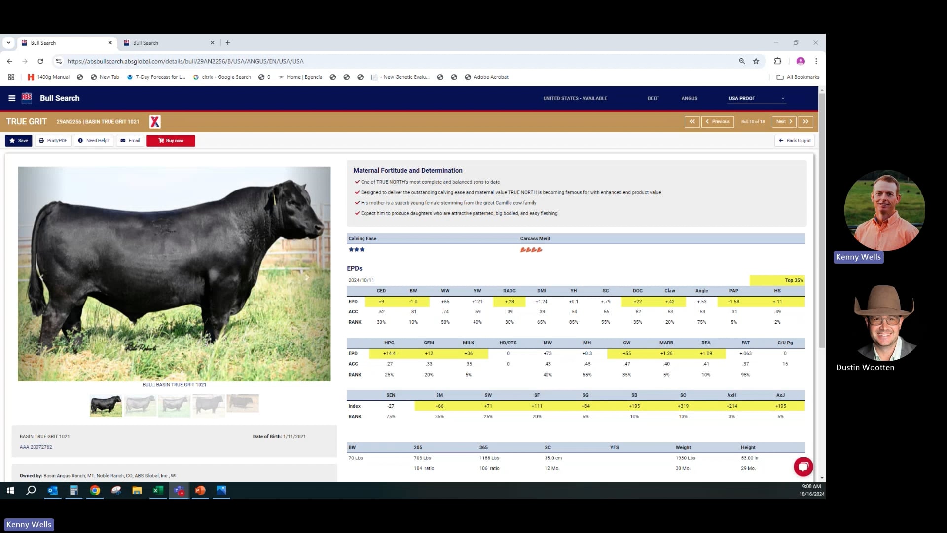 Beef Team Videos - Progeny Report with Dustin Wooten - October 2024 on ...