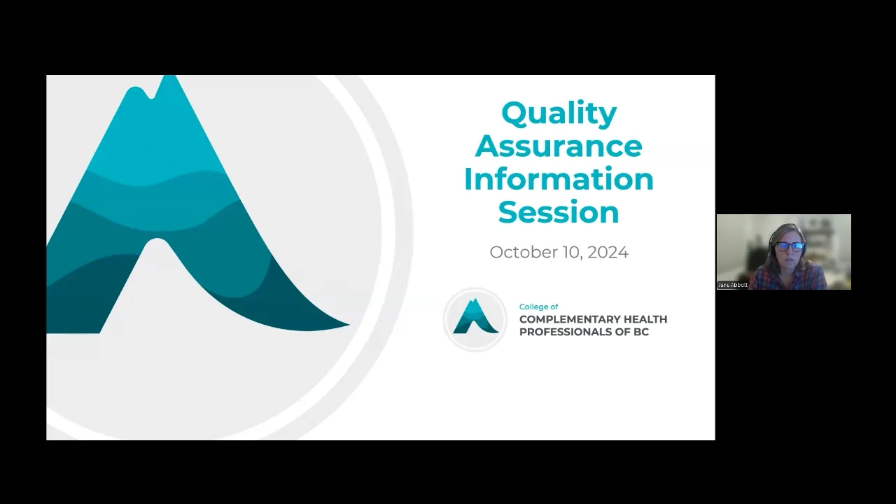 CCHPBC-RMT Quality Assurance Information Session Oct. 10, 2024
