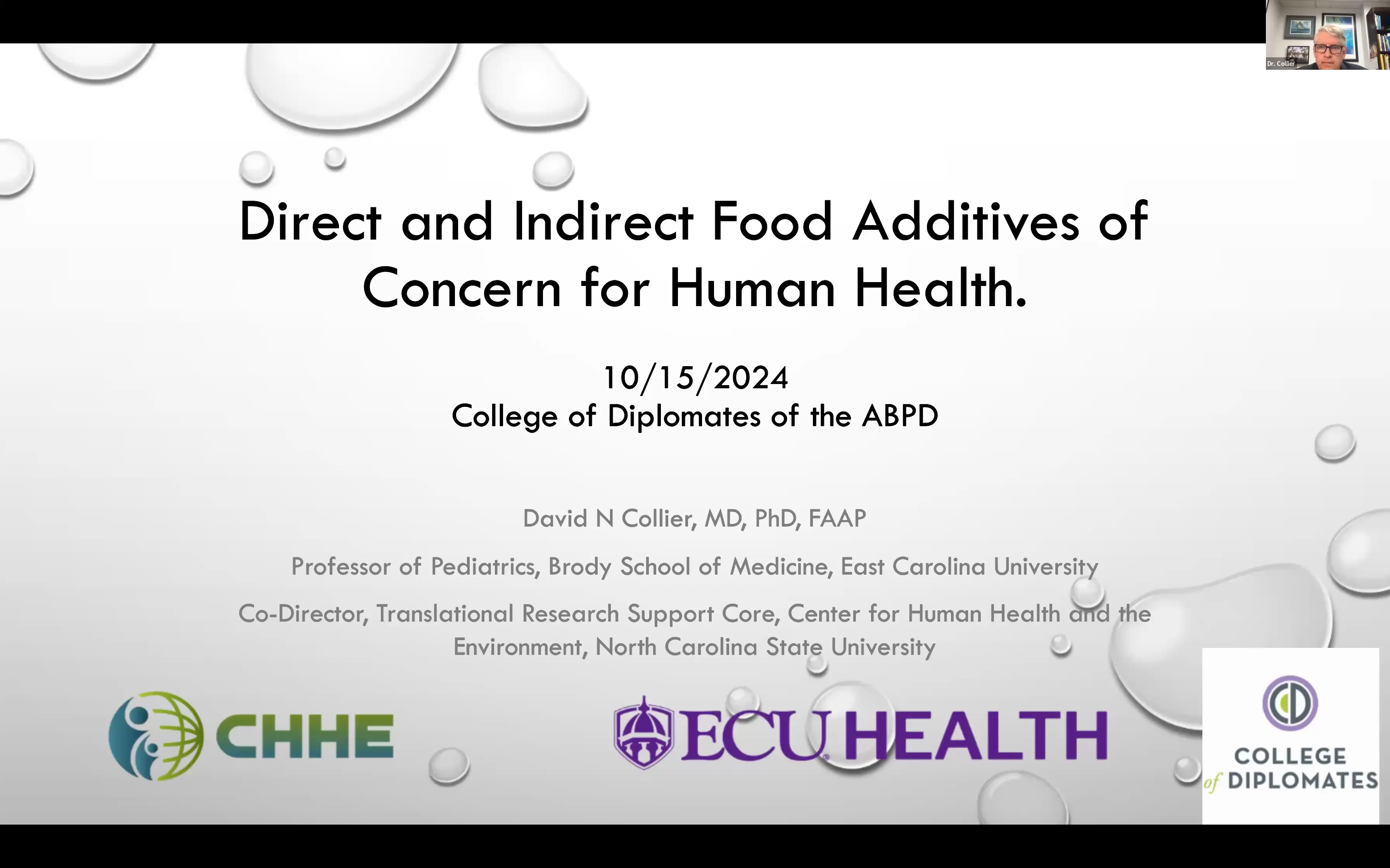 COD October Webinar: Direct and Indirect Food Additives of Concern for ...