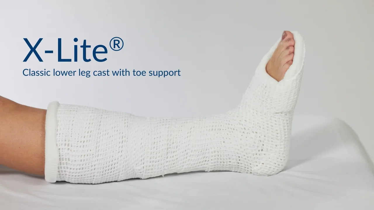 User instruction: X-Lite®Classic lower leg cast with toe support