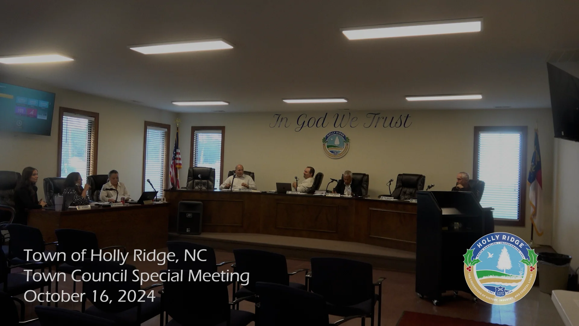 2024-10-16 Holly Ridge Town Council Special Meeting