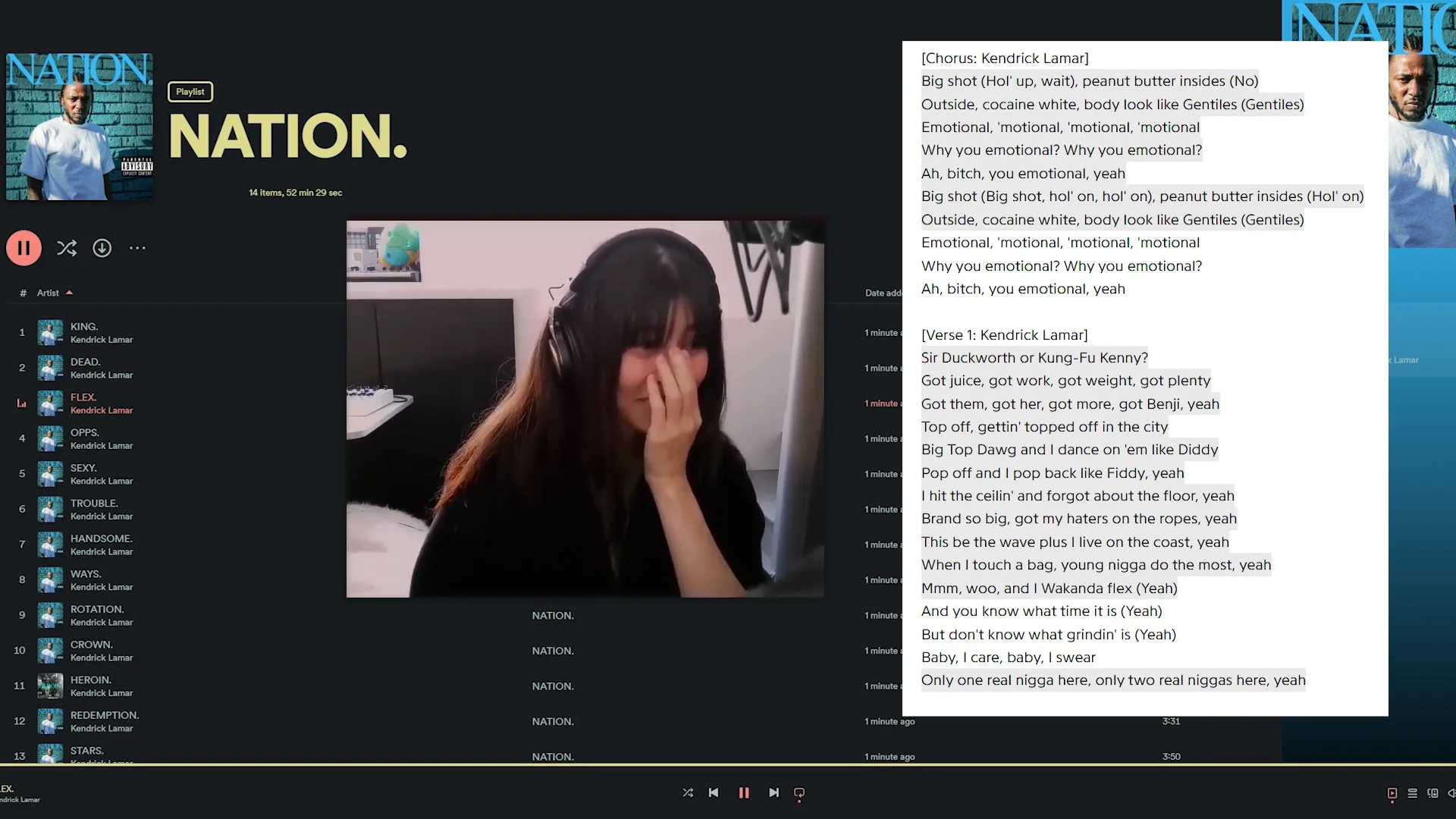 path reacts to "NATION." - Kendrick Lamar